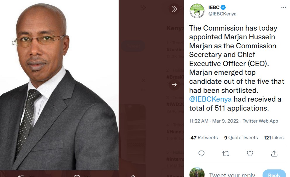 Kenya: Marjan Hussein to Be Sworn in as IEBC CEO - allAfrica.com